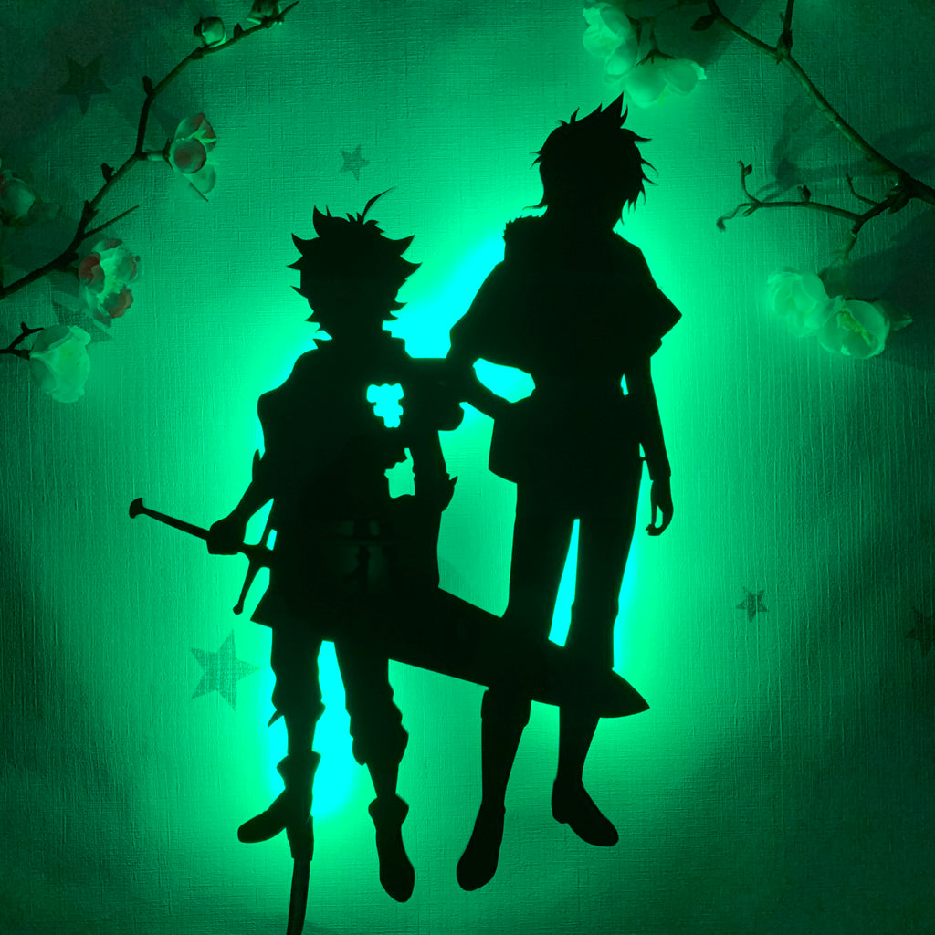 Black Clover | Asta x Yuno - Anime Silhouette Light