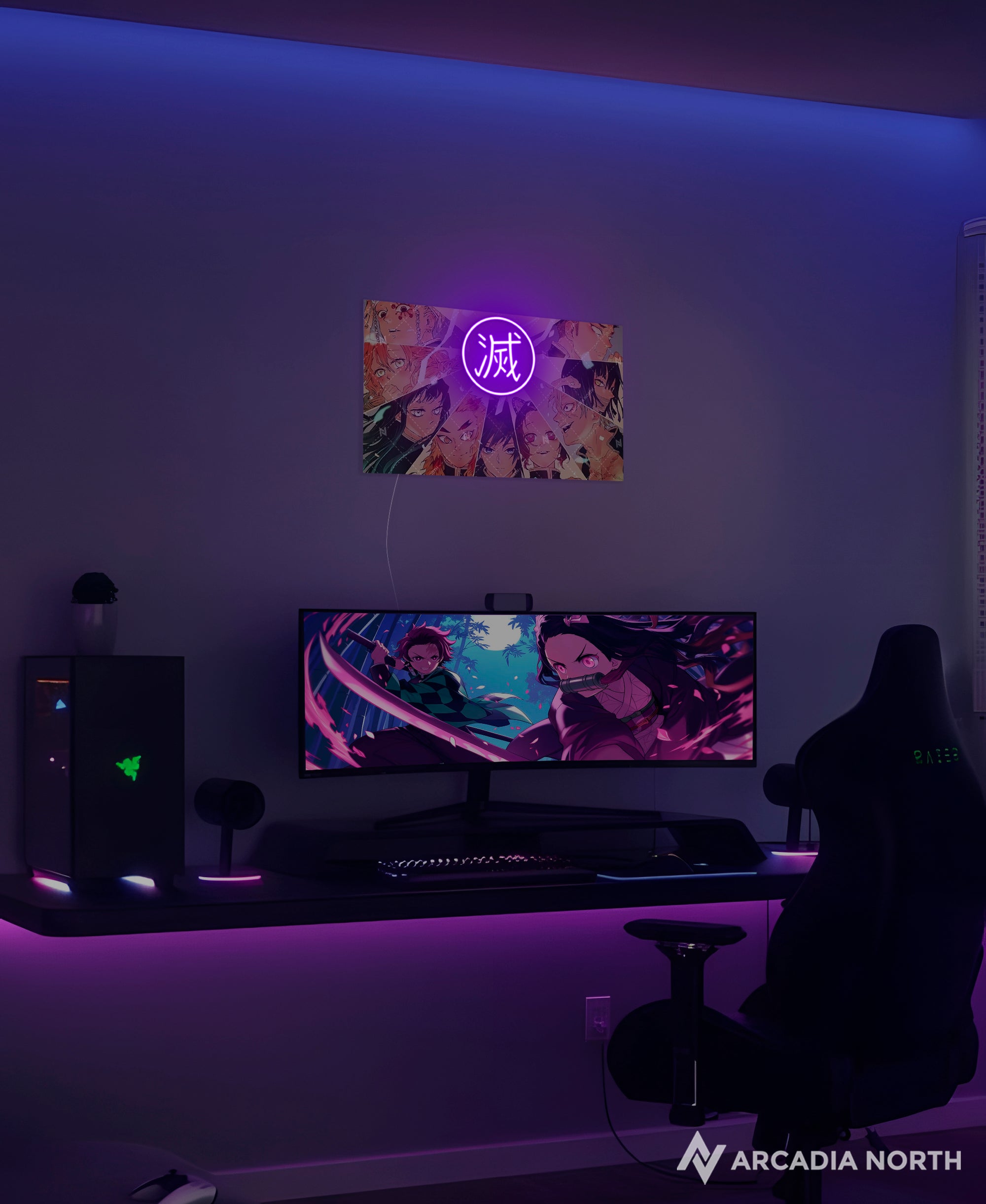 Demon Slayer | Hashira Destroy Kanji - AURALIGHT™ LED Poster