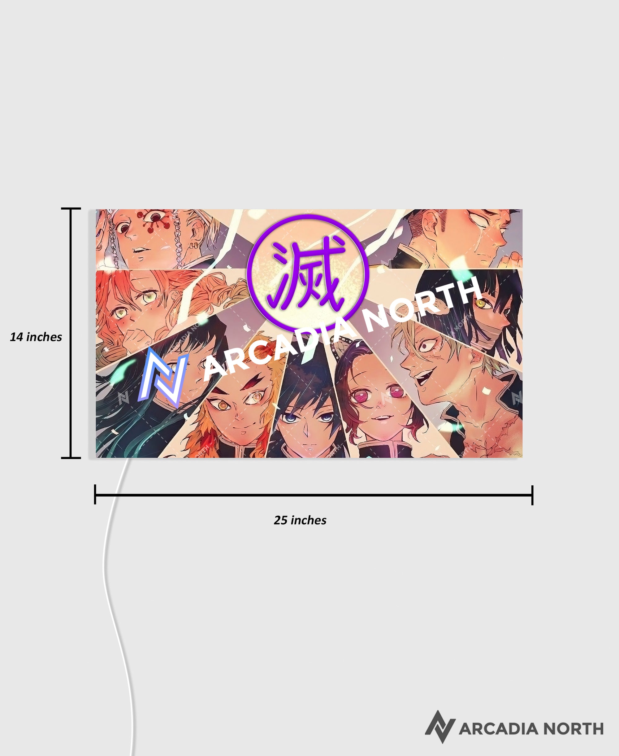 Demon Slayer | Hashira Destroy Kanji - AURALIGHT™ LED Poster