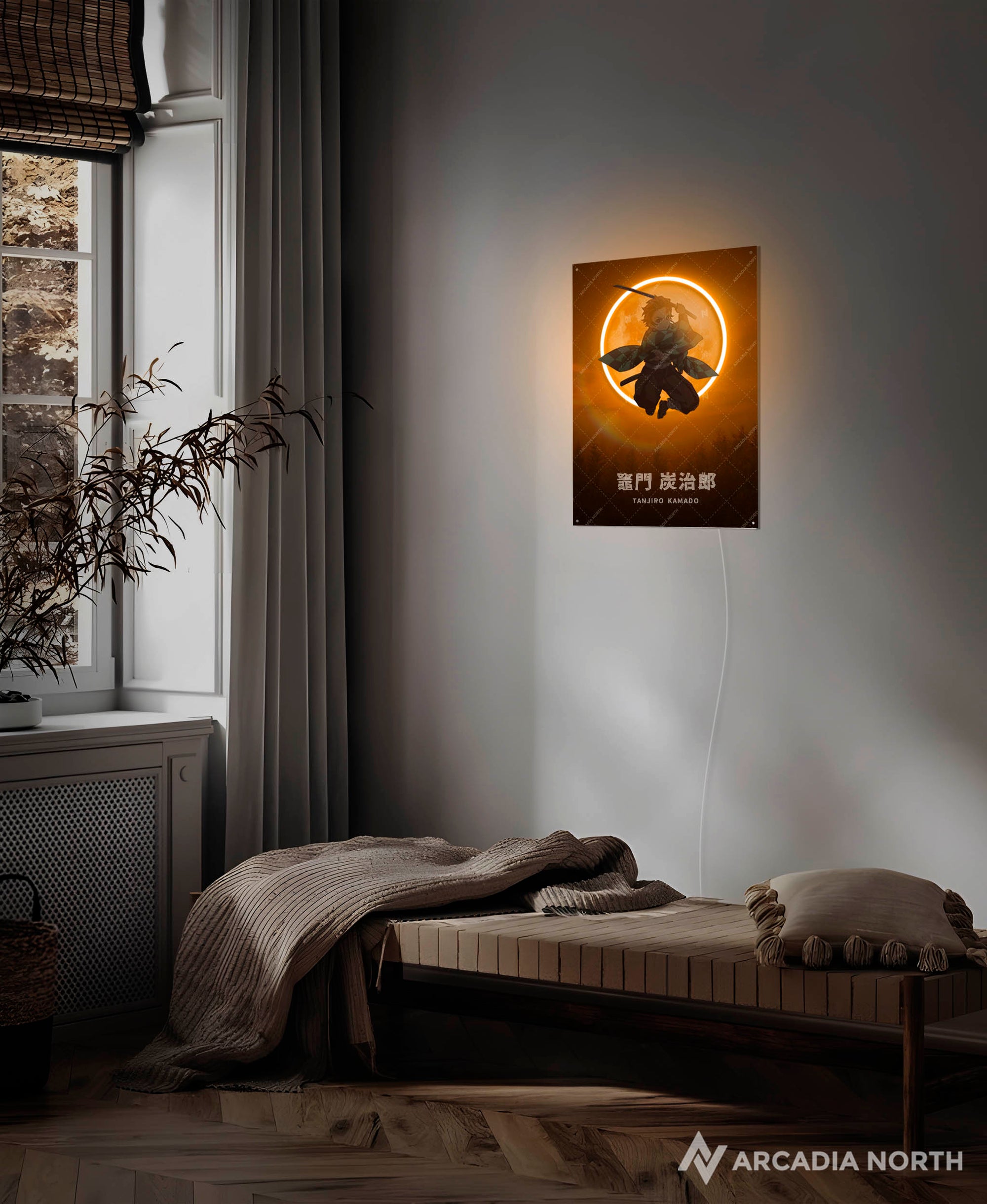 Demon Slayer | Tanjiro Moon - AURALIGHT™ LED Poster