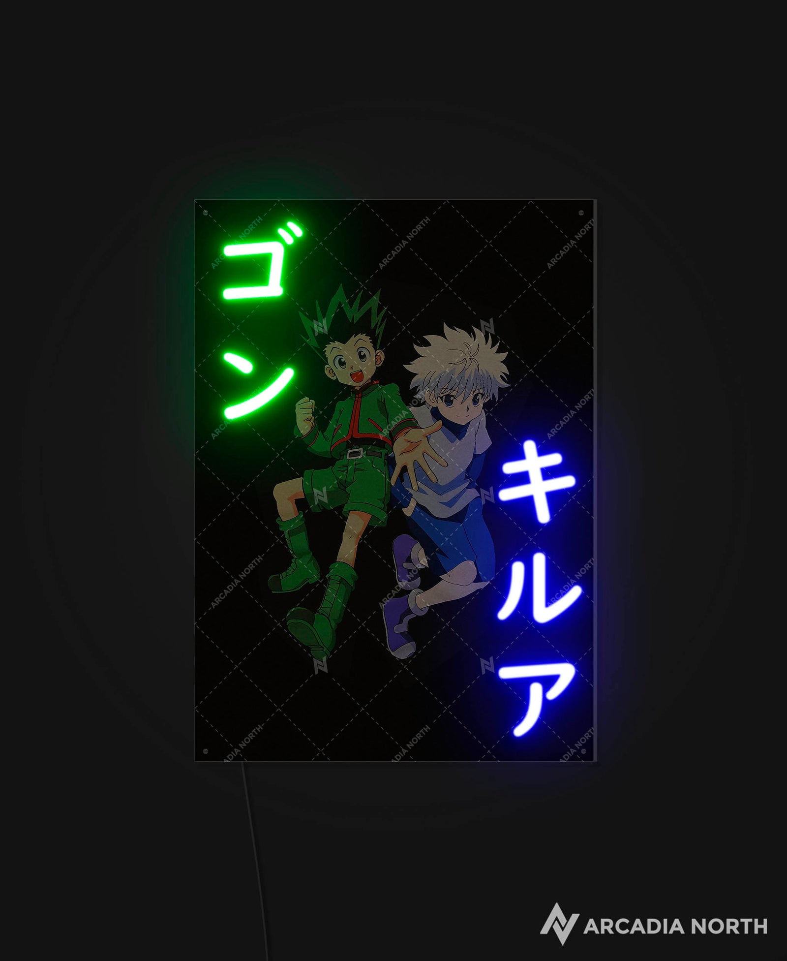 Hunter x Hunter | Gon x Killua Katakana - AURALIGHT™ LED Poster