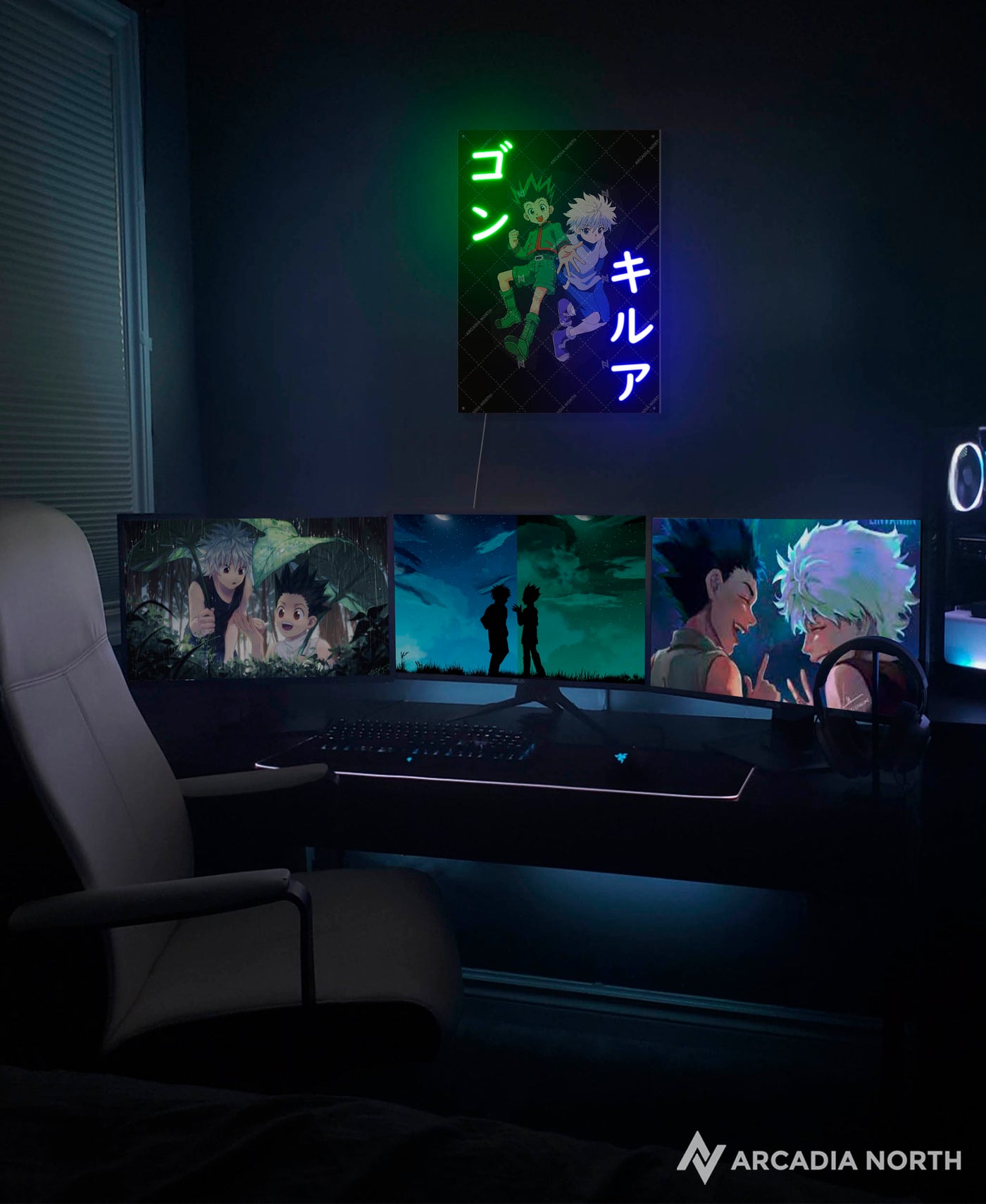 Hunter x Hunter | Gon x Killua Katakana - AURALIGHT™ LED Poster