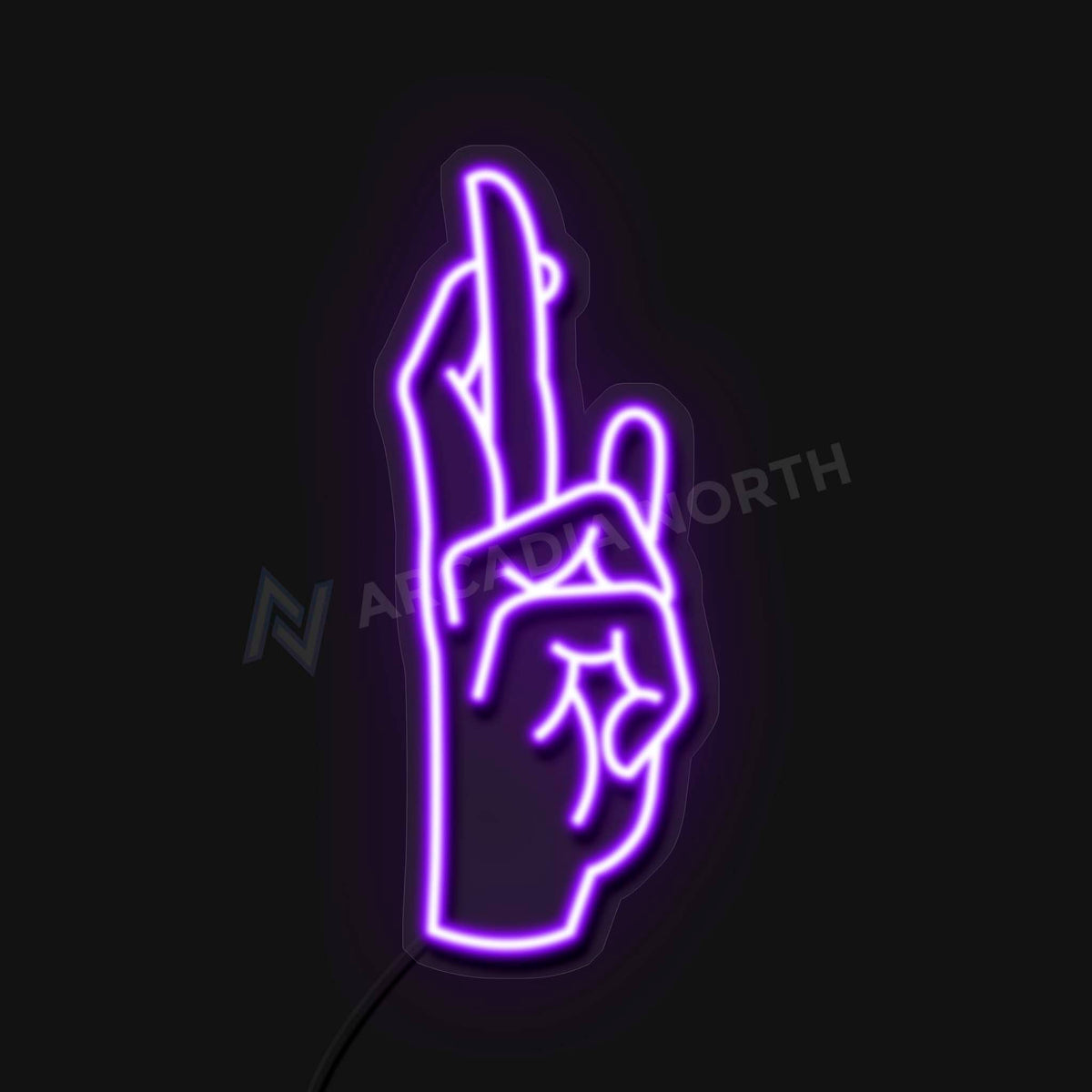 purple neon sign