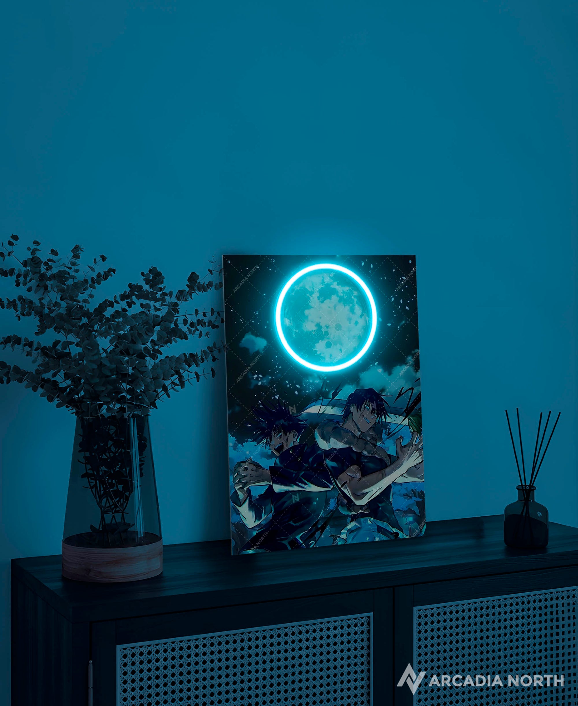 Jujutsu Kaisen | Megumi x Toji Moon - AURALIGHT™ Acrylic Poster
