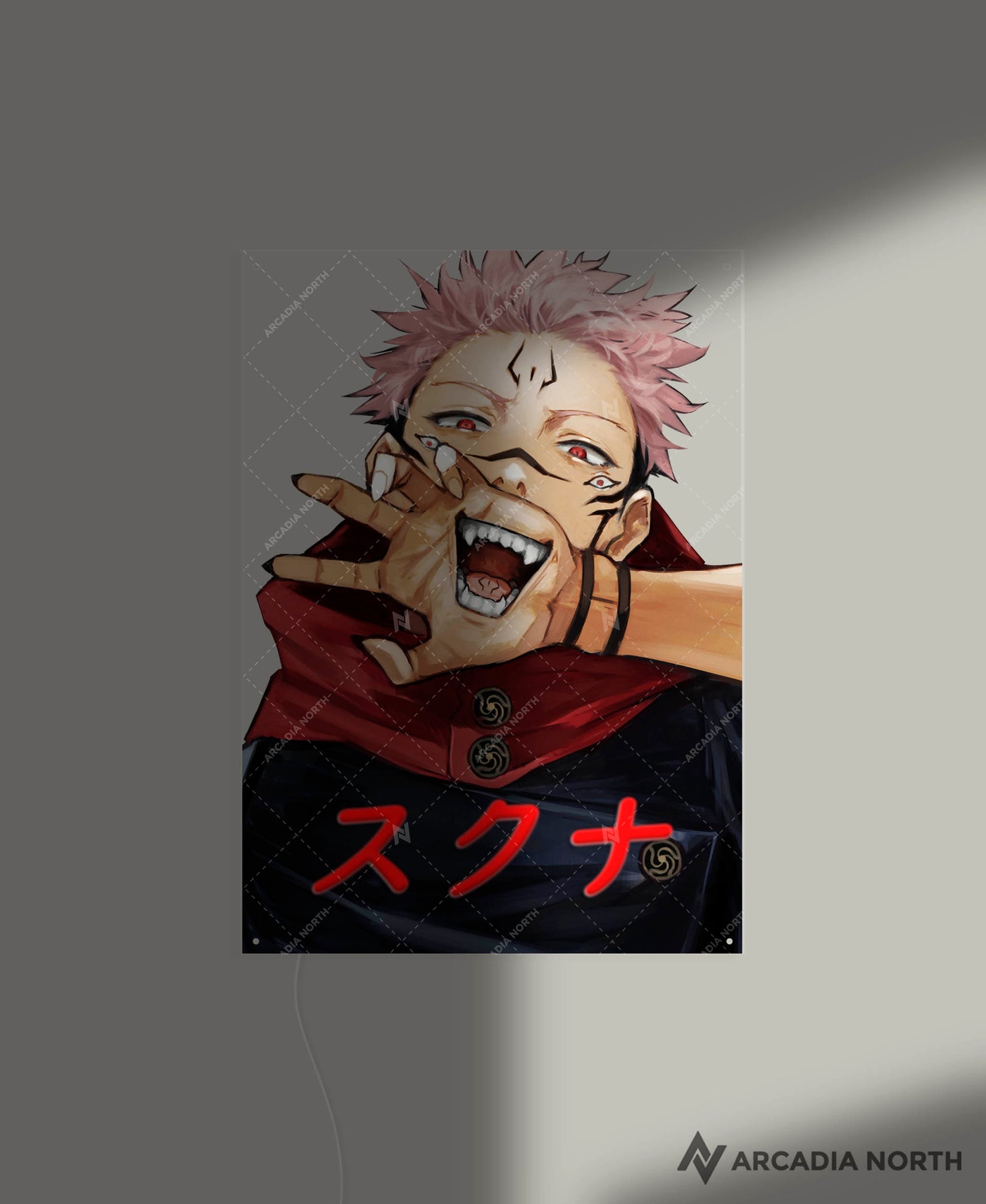 Jujutsu Kaisen | Sukuna Katakana - AURALIGHT™ LED Poster