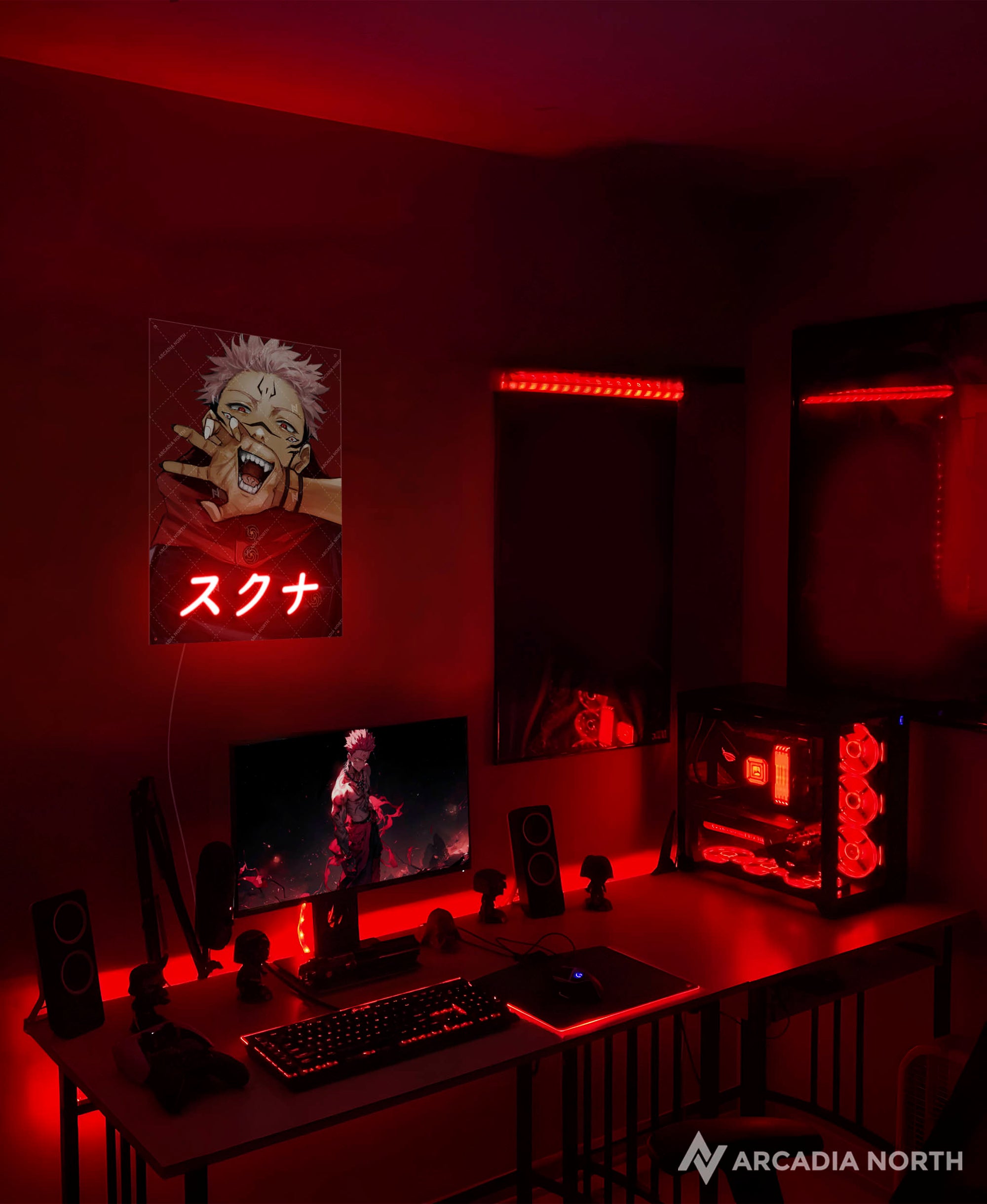 Jujutsu Kaisen | Sukuna Katakana - AURALIGHT™ LED Poster