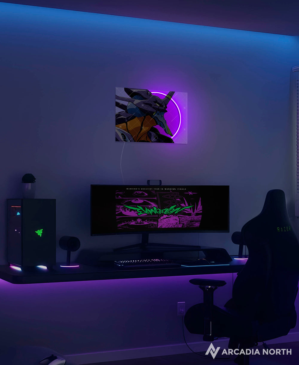 Neon Genesis Evangelion | Eva-01 Moon - AURALIGHT™ LED Poster