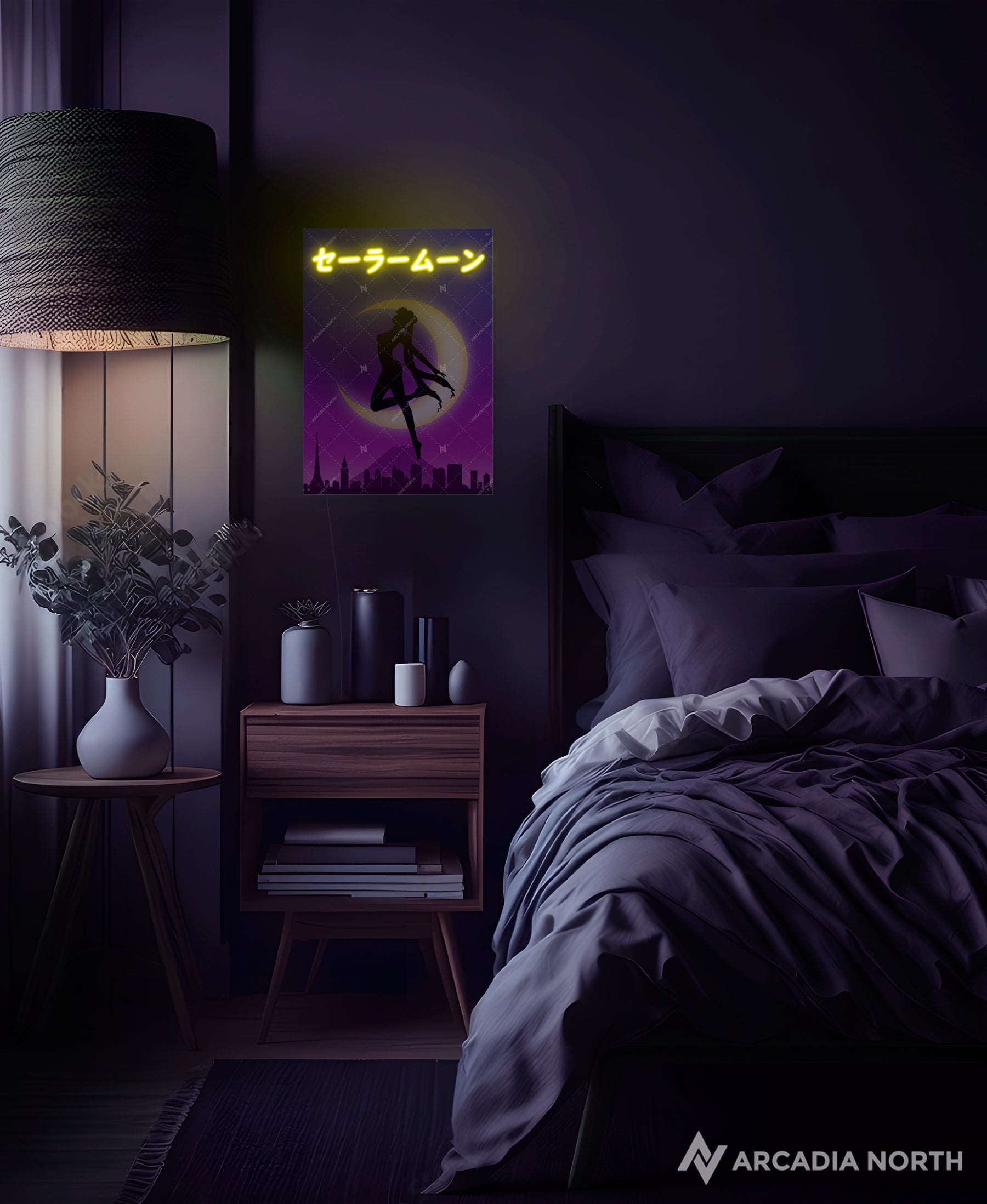 Sailor Moon | Sailor Moon Katakana - AURALIGHT™ LED Poster