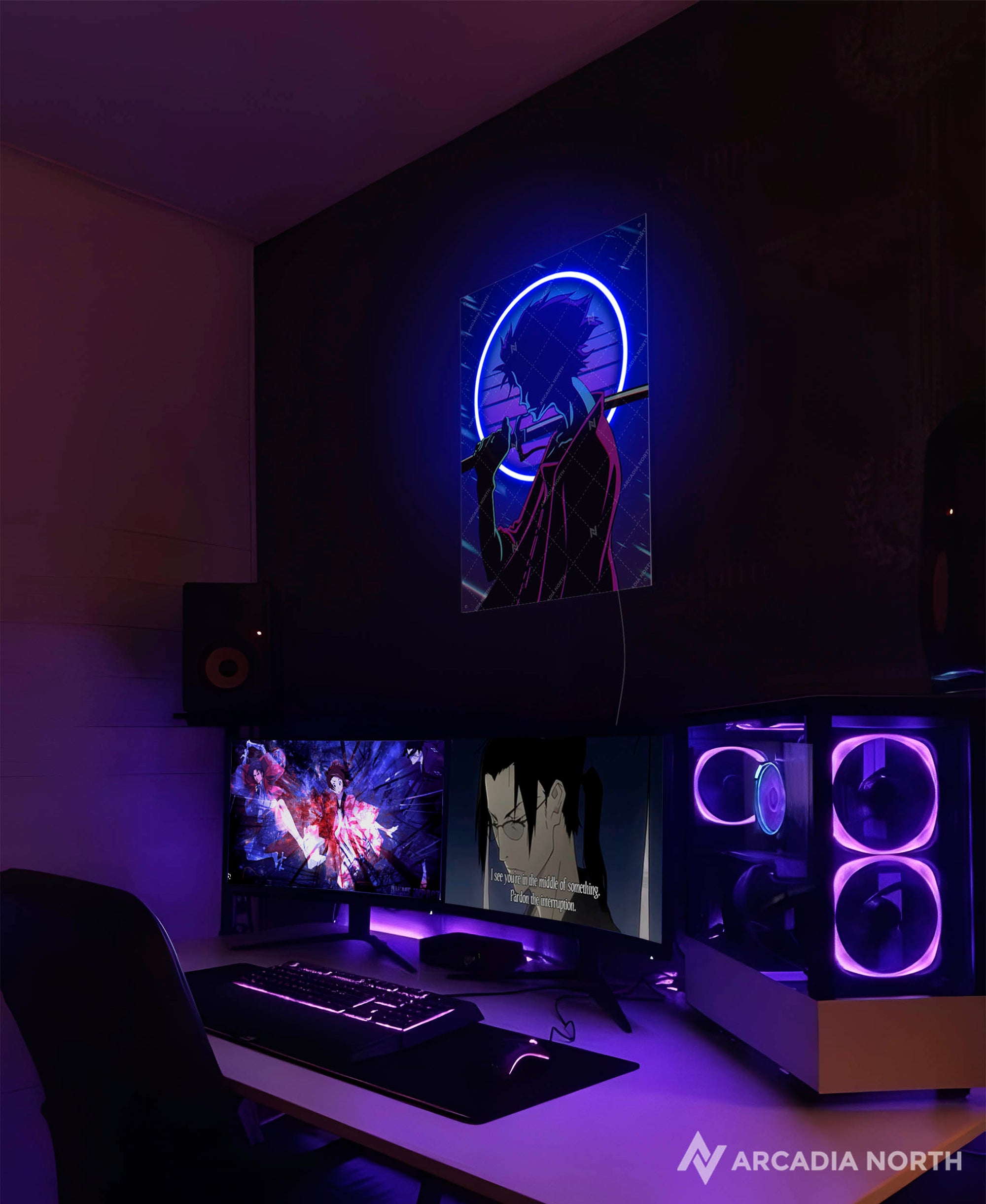 Samurai Champloo | Mugen Synthwave - AURALIGHT™ LED Poster