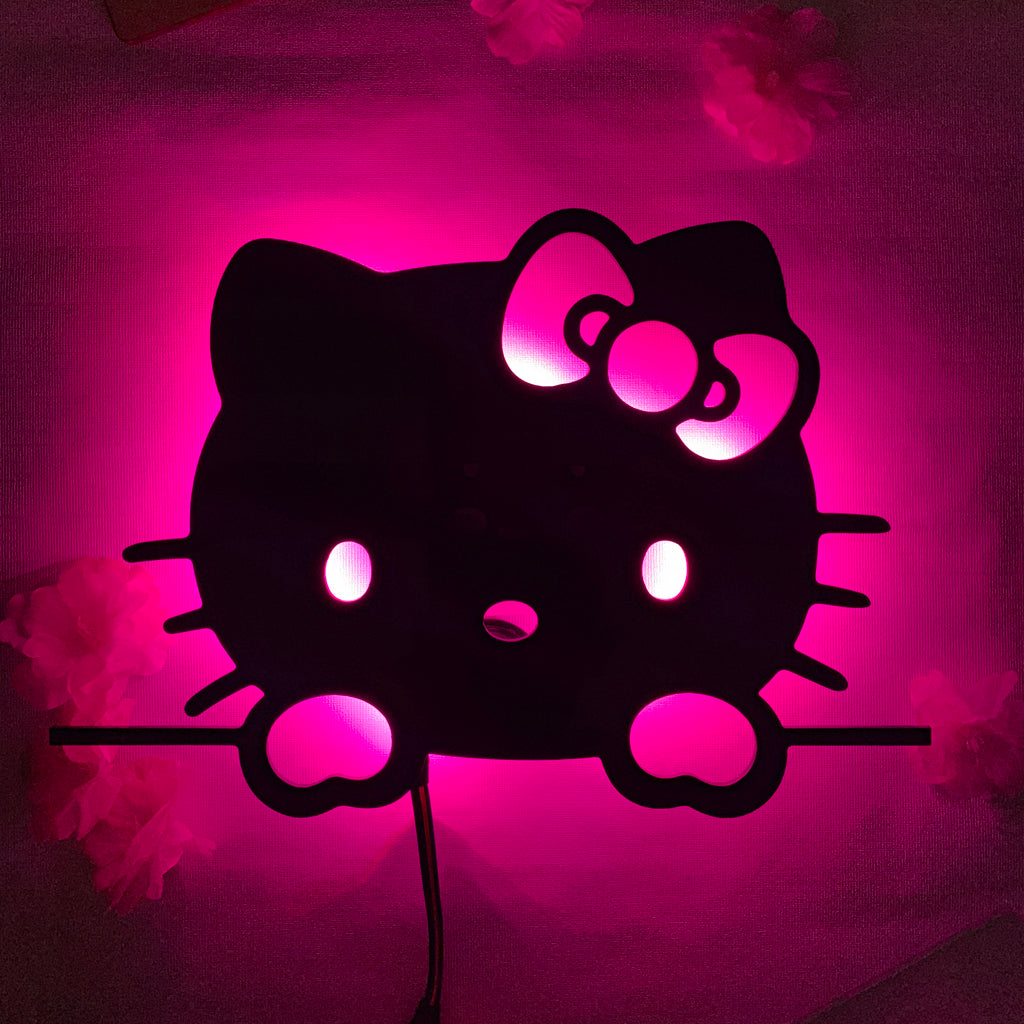 Hello Kitty | Peeking - Anime Silhouette Light