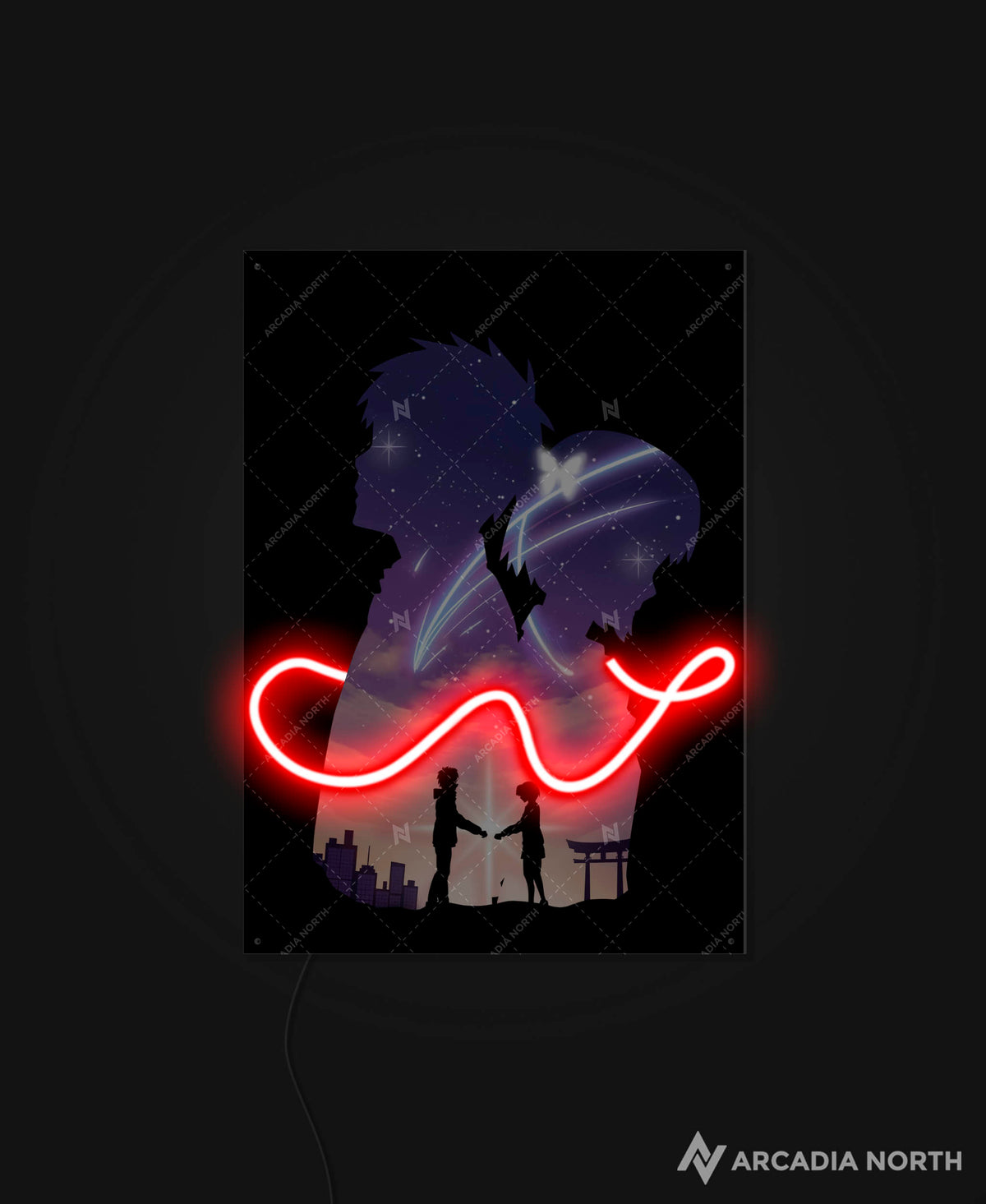 Your Name [Kimi no Na wa] | Red String of Fate - Black - AURALIGHT™ LED ...